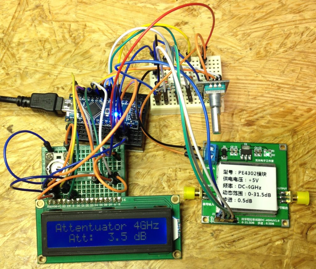 PE4302 Attentuator einstellen vom PC & Rotary Encoder, Ausgabe auf LCD Display | Shelvin ...